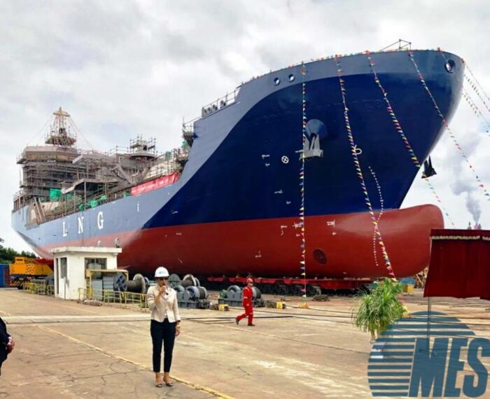 Launching of the first 7500 m3 LNG Bunkering Vessel
