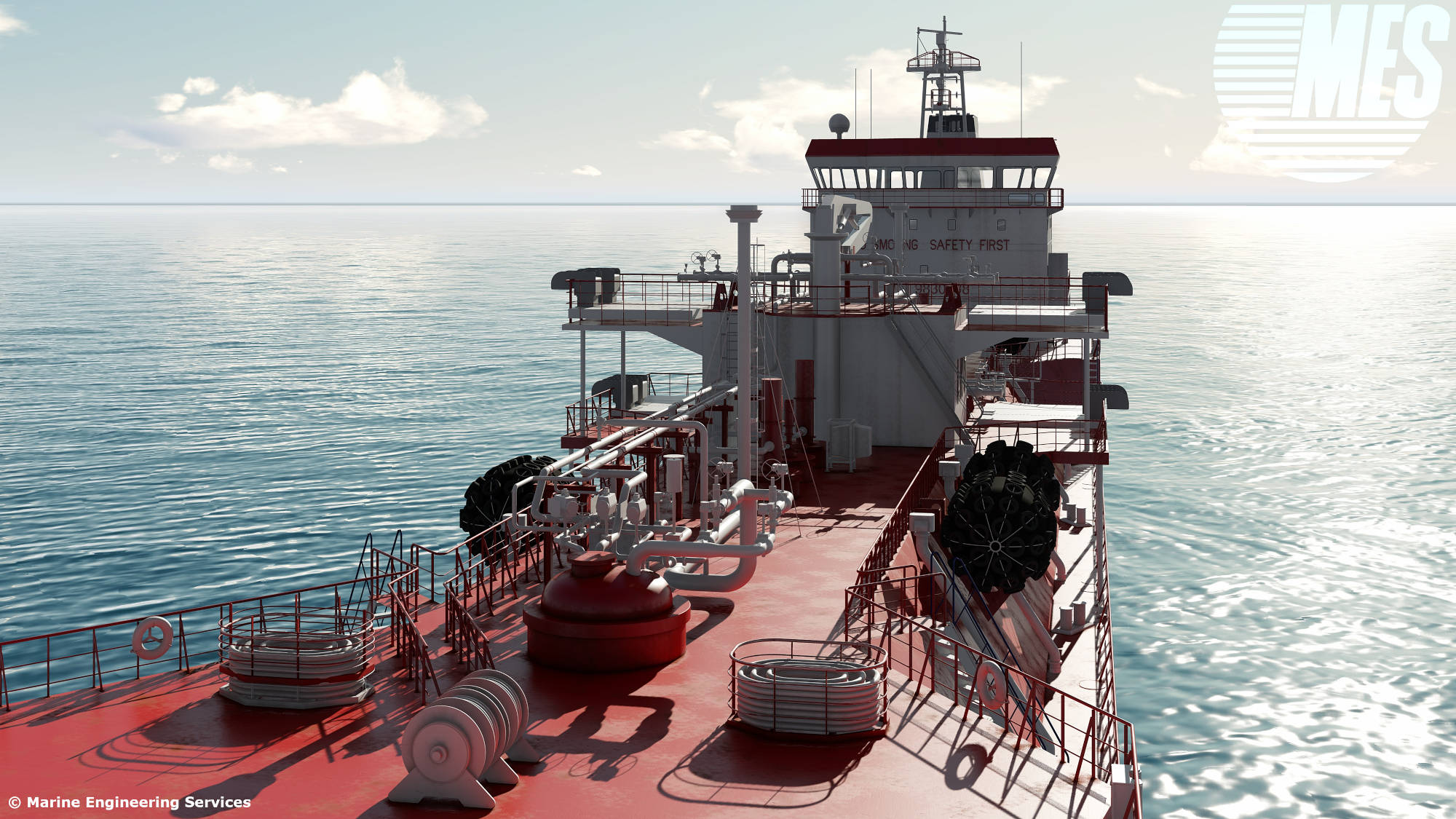 New 7500 m3 LNG bunkering vessel with MES design